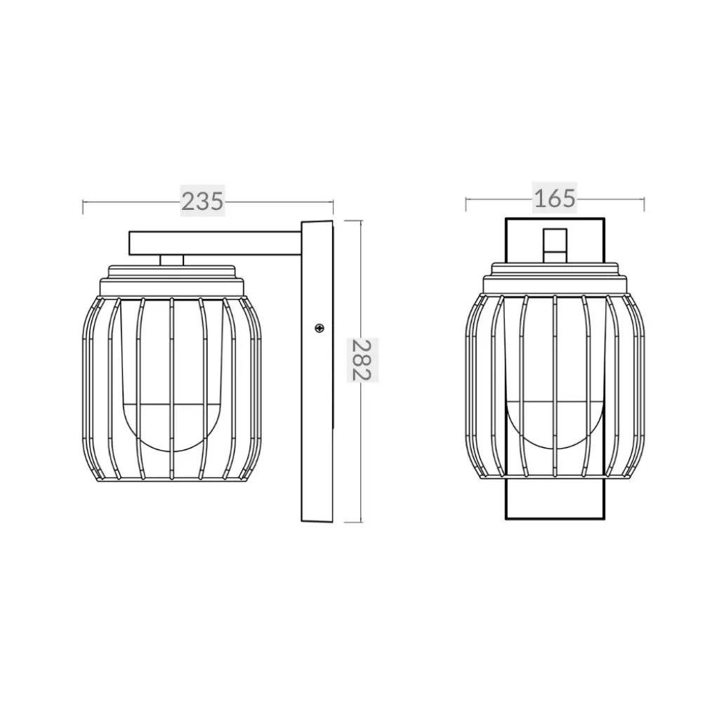 Magnalux FIN01WLBL Finch Outdoor Wall Light with PIR Sensor IP44 ...