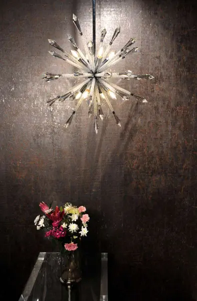 Solaris 8 Light Medium Crystal Starburst Pendant | outsidelights.ie