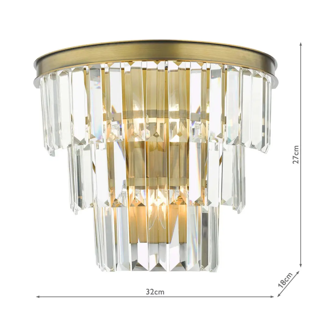 Dar Lighting RHA3063 Rhapsody Bronze Wall Light | outsidelights.ie